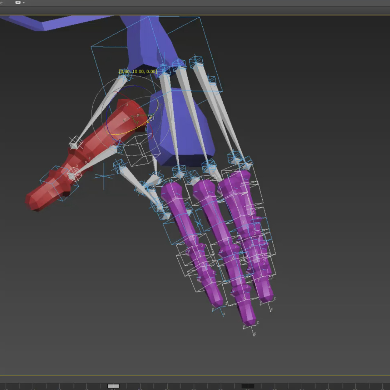 Enginerring a hand rig in 3ds max