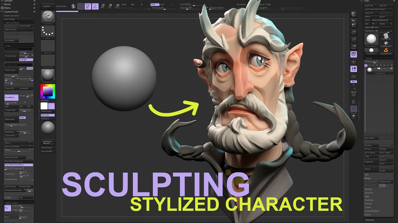 Zbrush Turning 2D Concepts into 3D Characters
